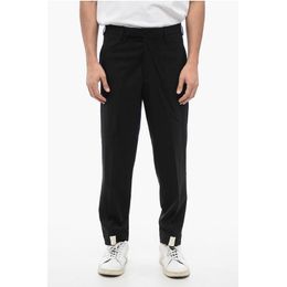 Neil Barrett Tief sitzende Hose aus Wollmischung mit PRIEST COLLAR in Schwarz