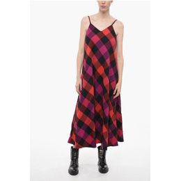 Woolrich Kariertes ARCHIVE Longkleid in Pink