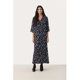 PART TWO Kleid Gerade Passform Navy Foil Print navy