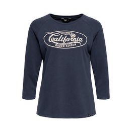 Queen Kerosin Damen Langarmshirt California navy
