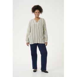 Kaffe Langarm-Bluse Regular fit Moonstruck / Black Stripe beige