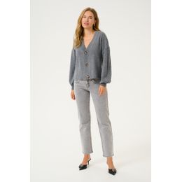 Cream Strickjacke mit geradem Schnitt dark grey