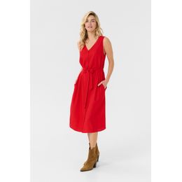 Cream Kleid Feminine red