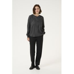 Kaffe Langarm-Bluse Regular fit Black Oyster