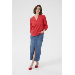 Kaffe Langarm-Bluse Regular fit Hibiscus red