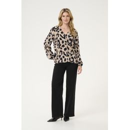 Kaffe Langarm-Bluse Regular fit Large Animal Print