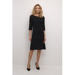Cream Kleid A-Form black