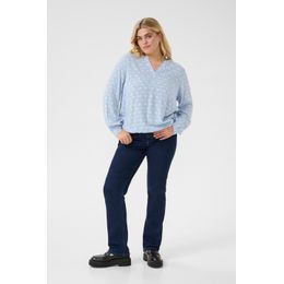 Kaffe Langarm-Bluse Regular fit Blue/Moonstruck Print blue white