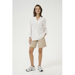 Kaffe Langarm-Bluse Regular fit Chalk white