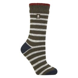 Heat Holders Damen Amara Zwei-Farben Streifenmuster Thermosocken