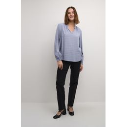Kaffe Langarm-Bluse A-shape Infinity C. blue