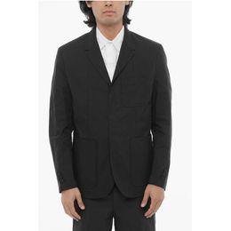 Neil Barrett Ungef&uuml;tterter Slim Fit Blazer mit aufgesetzten Taschen in Schwarz