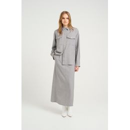 Gestuz Langarm-Hemd Oversize fit grey