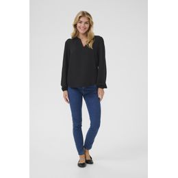Kaffe Langarm-Bluse Regular fit Black