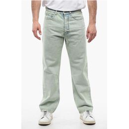 Palm Angels Straight Fit OVERDYE LOGO Jeans mit G&uuml;rtelschlaufen 24cm in Hellblau