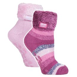 Heat Holders 2er-Pack Damenweiche Lounge-Socken mit Grip