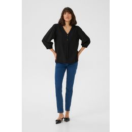 Kaffe Langarm-Bluse Regular fit Black