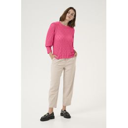 Kaffe Langarm-Bluse Regular fit Raspberry pink
