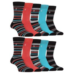 Farah Herren 10er-Pack Bunte Bambussocken