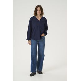 Kaffe Langarm-Bluse Regular fit Midnight Marine