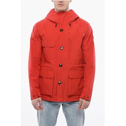 Woolrich GTX-Windjacke mit Kapuze und praktischen Taschen in Rot