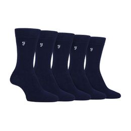 Farah 5er-Pack Herren Socken aus Bambus mit buntem Streifenmuster