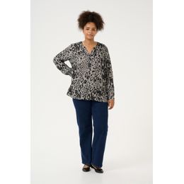 Kaffe Langarm-Bluse Regular fit Moonstruck / Black Animal animal