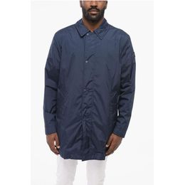 Woolrich Einfarbige Jacke mit Rei&szlig;verschluss in Blau