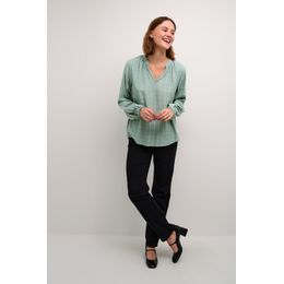 Kaffe Langarm-Bluse A-shape BalsamGreen C. green