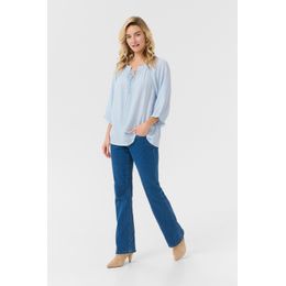 Cream Langarm-Bluse Regular fit Cashmere Blue