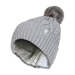 Heat Holders Damen Strickm&uuml;tze mit Umschlag und Pompon