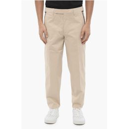 Neil Barrett Regular Fit Slim Fit Hose mit G&uuml;rtelschlaufen in Beige