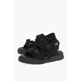 Neil Barrett LI-NING Einfarbige Sandalen mit Doppelschnalle und Socken in Schwarz