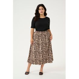 Kaffe Rock A-shape Naturel Leopard Print
