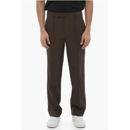 Neil Barrett Slim Fit Hose aus technischem Gewebe in Braun