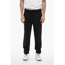 Neil Barrett Regular Rise METAL HEM Wollmischungshose in Schwarz