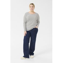 Kaffe Langarm-Shirt Loose fit white black
