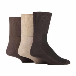 3er-Pack Extra Breite Bambusdiabetikersocken f&uuml;r geschwollene Beine