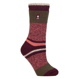 Heat Holders Damen Weiche Warme Winter Streifenmuster Thermo Socken