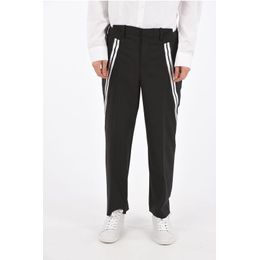 Neil Barrett Slim Fit-Hose mit mittelhohem Bund in Schwarz