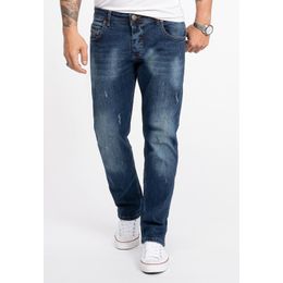 Rock Creek Jeans Straight Leg Blau