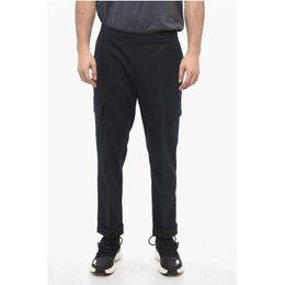 Neil Barrett Niedrig sitzende REM-Cargohose aus Schurwollmischung in Blau