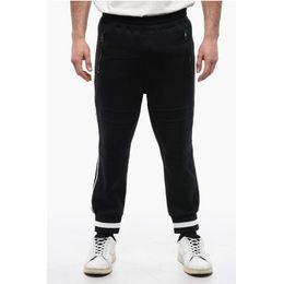 Neil Barrett Low Rise MODERNIST Jogginghose mit Biker-Detail in Schwarz