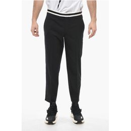 Neil Barrett Slim Fit Hose JAMIE mit Kontrastdetails in Schwarz