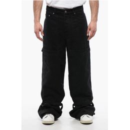 Off-White Relaxed Fit GARMDYED CARPENTER Cargo-Jeans 32 cm in Schwarz