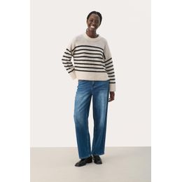 PART TWO Strickpullover Gerade Passform black offwhite
