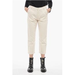 Woolrich Verk&uuml;rzte Straight-Leg-Jeans in Wei&szlig;