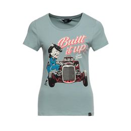 Queen Kerosin Damen T-Shirt Built it up! gr&uuml;n