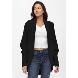 Strickjacke Lang&auml;rmelige Strickjacke Aus Wollmischung Mit Fledermaus&auml;rmeln