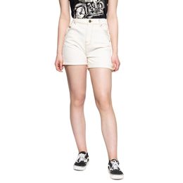 Queen Kerosin Damen Denim Shorts naturwei&szlig;